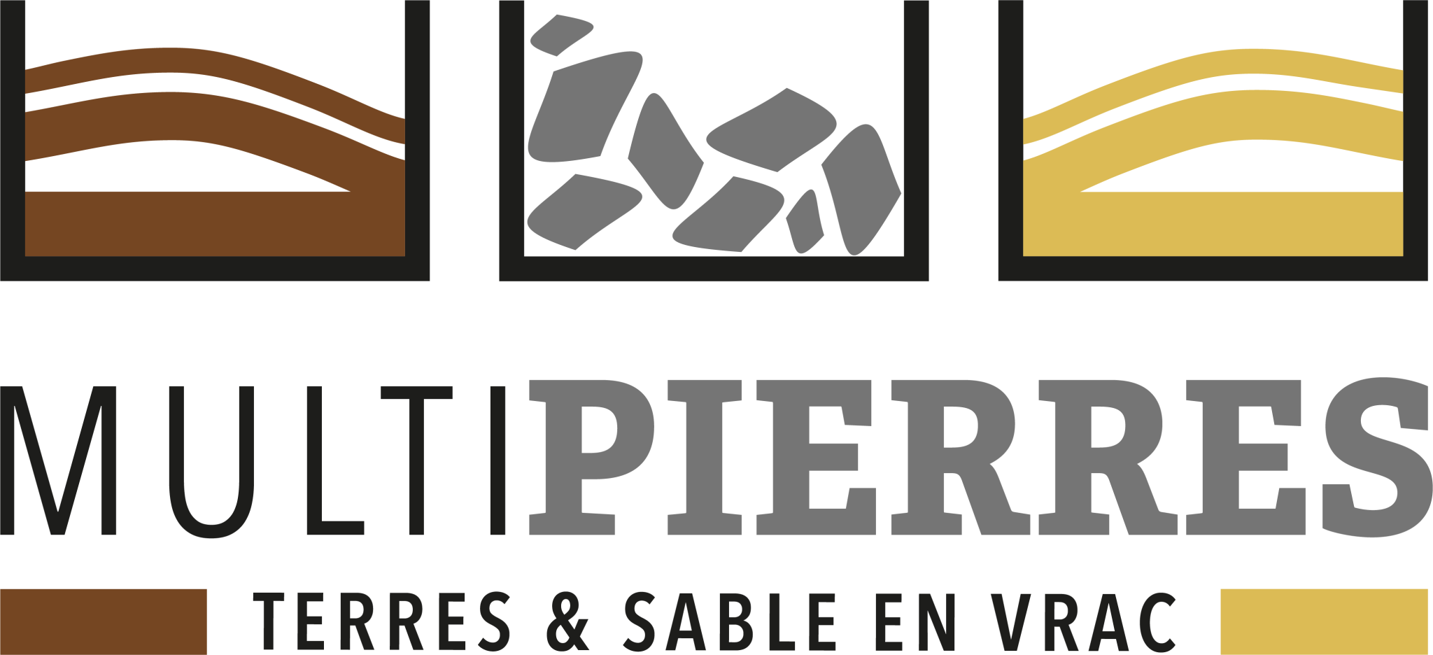 Multi Pierres, terres et sable en vrac
